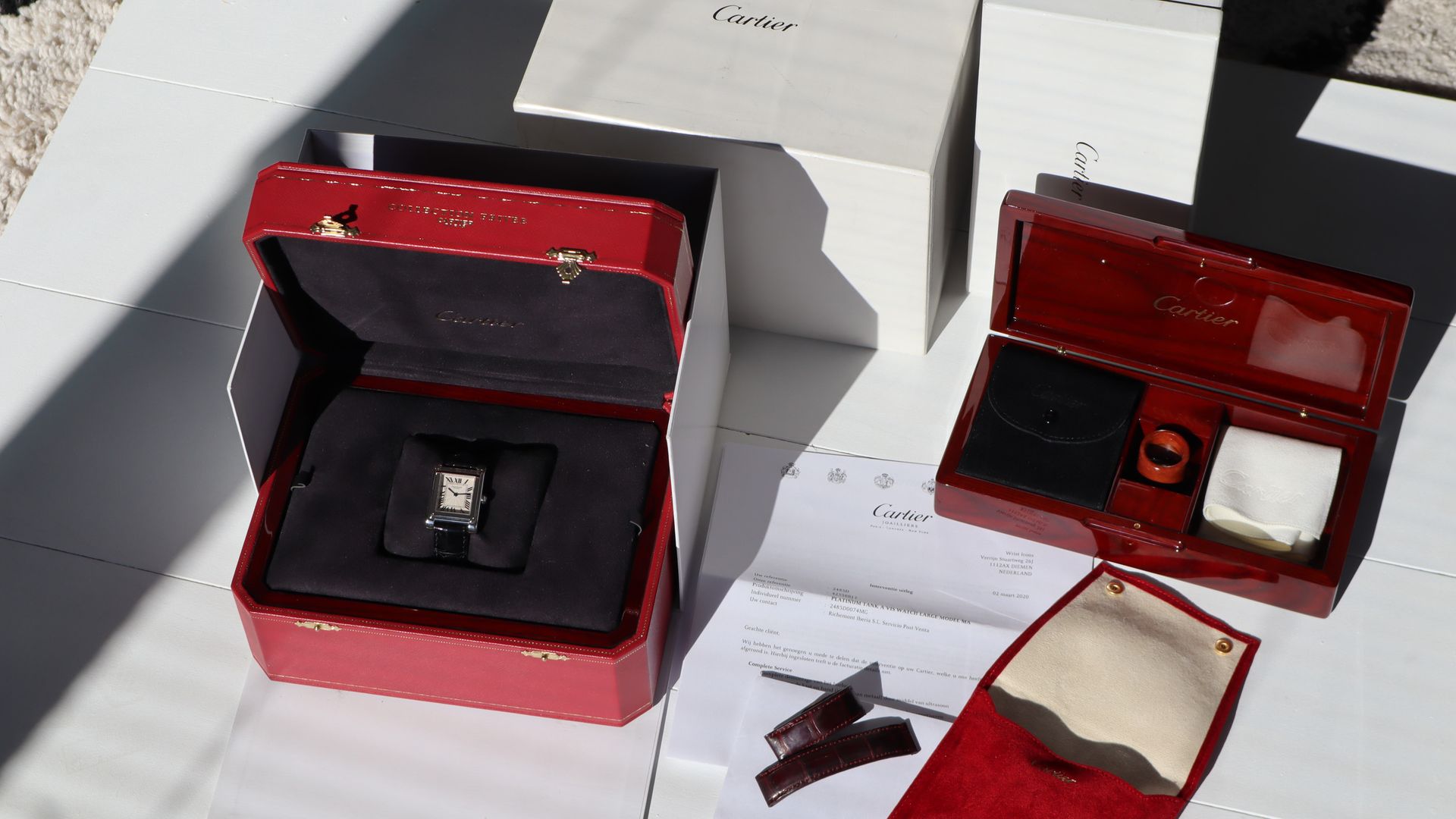 Cartier Tank a Vis Platinum Collection Privee Cartier Paris (CPCP ...