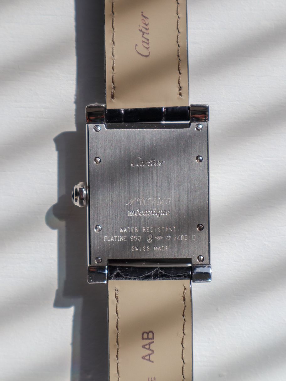 Cartier Tank a Vis Platinum Collection Privee Cartier Paris (CPCP ...