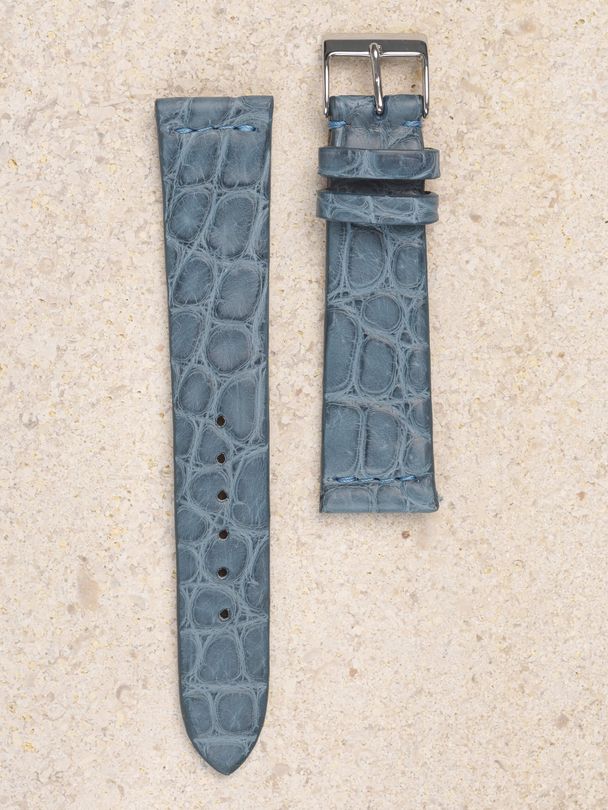 PAN AM blue Alligator watch strap - WRIST ICONS