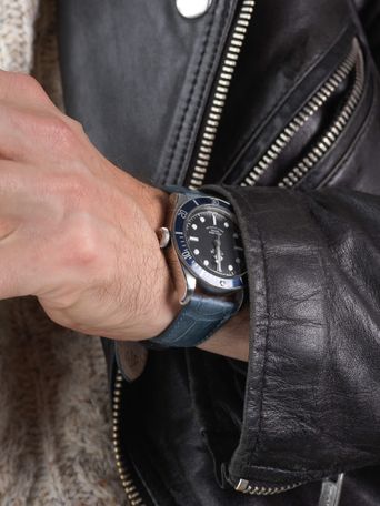 PAN AM blue Alligator watch strap - WRIST ICONS