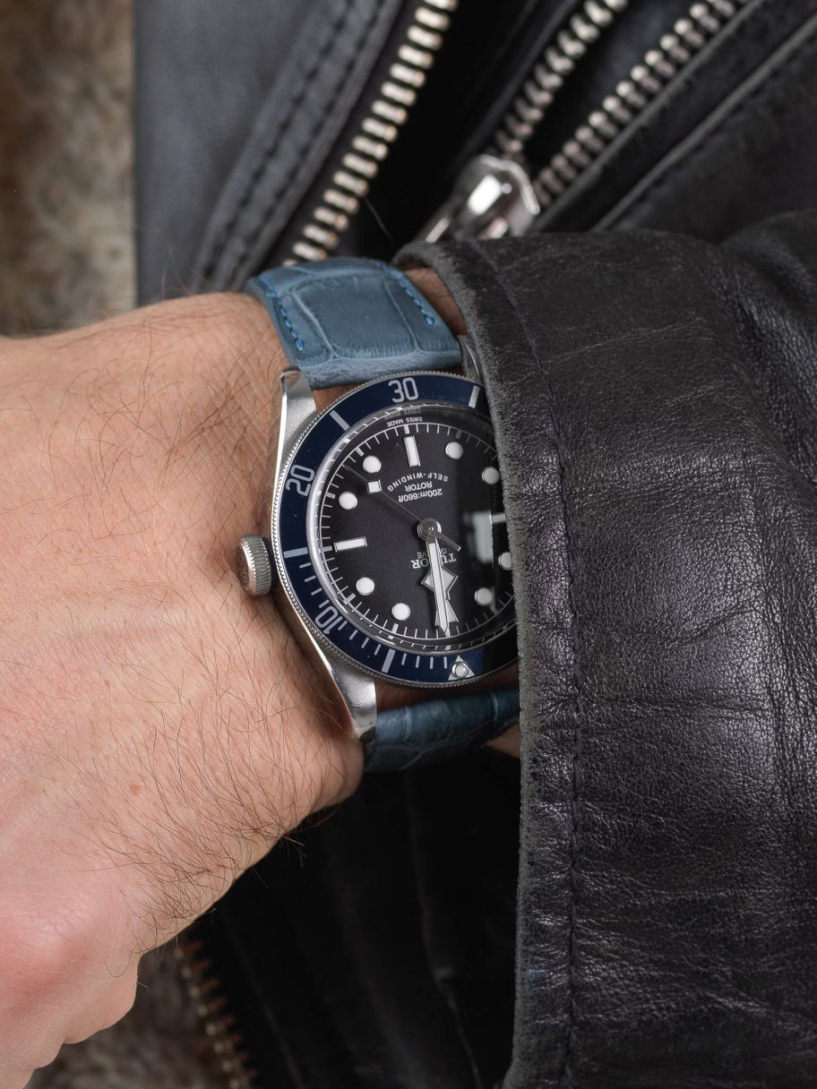 PAN AM blue Alligator watch strap - WRIST ICONS