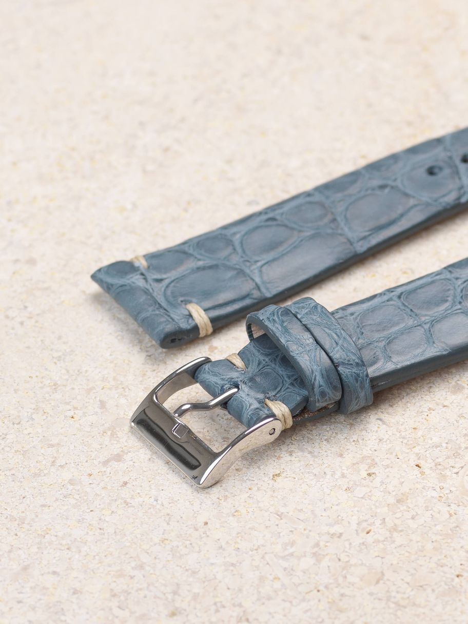 PAN AM blue Alligator watch strap - WRIST ICONS