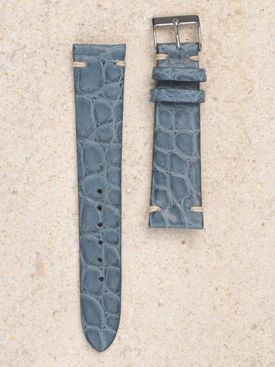 PAN AM blue Alligator watch strap - WRIST ICONS