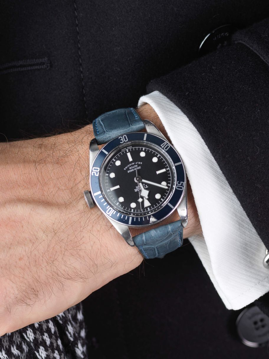 PAN AM blue Alligator watch strap - WRIST ICONS