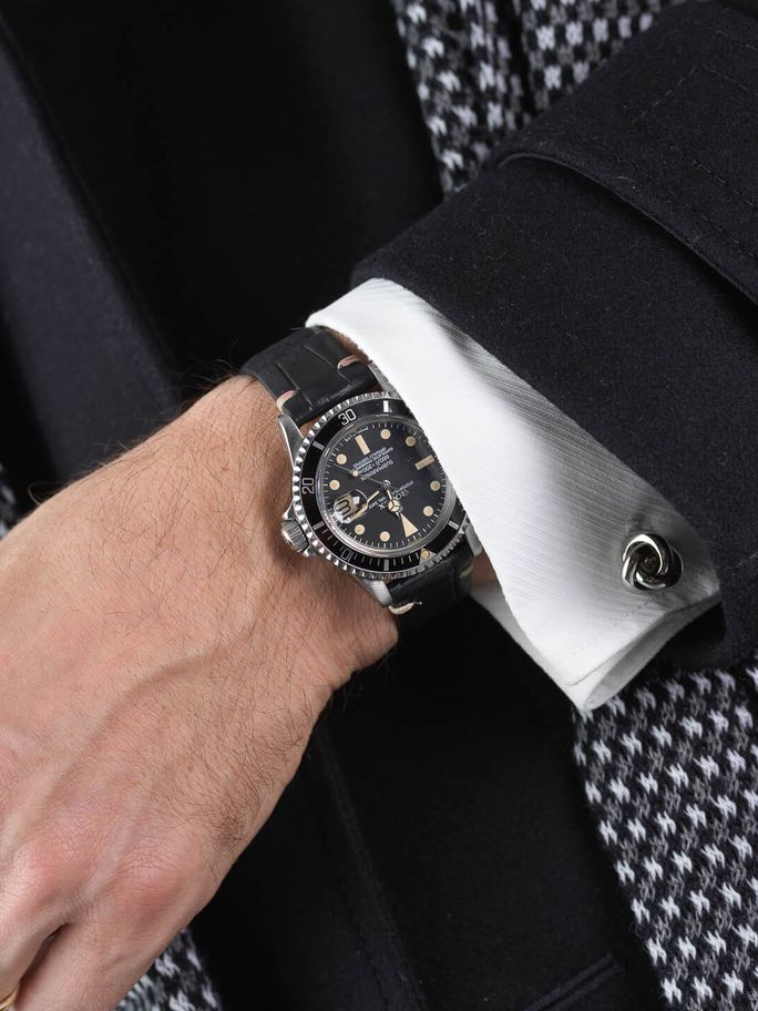Rich Black Alligator watch strap - WRIST ICONS
