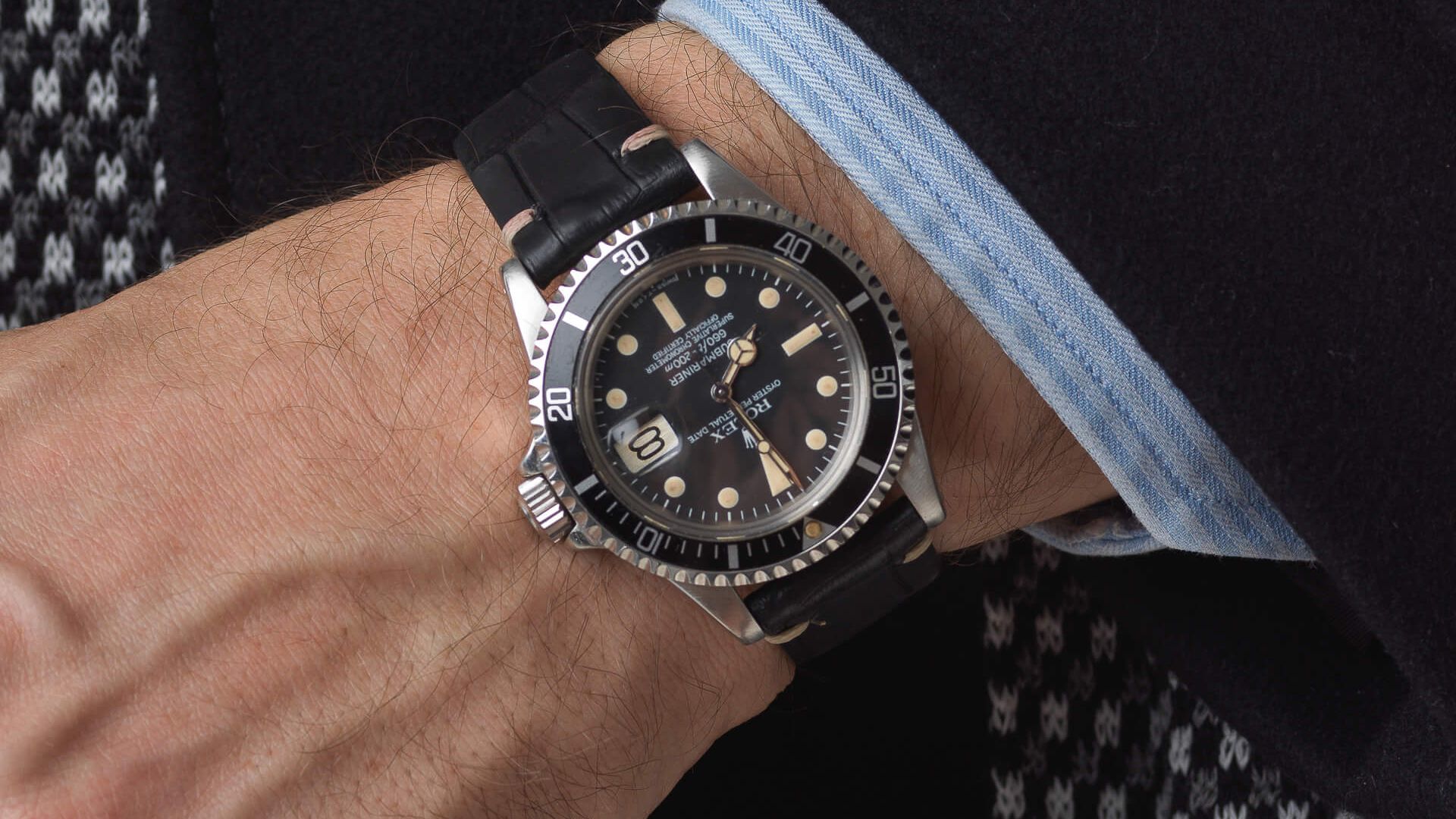 Rich Black Alligator watch strap - WRIST ICONS