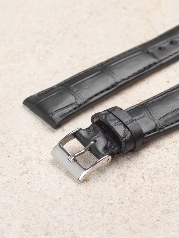 Rich Black Alligator watch strap - WRIST ICONS