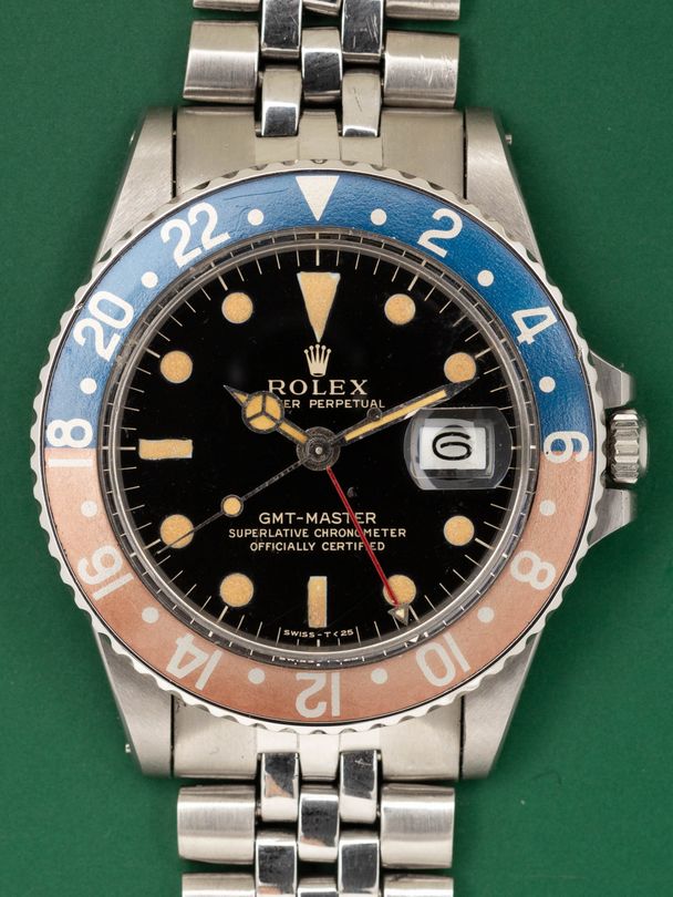 Rolex GMT Master 1675 from 1965 with an almost perfect gilt dial ...