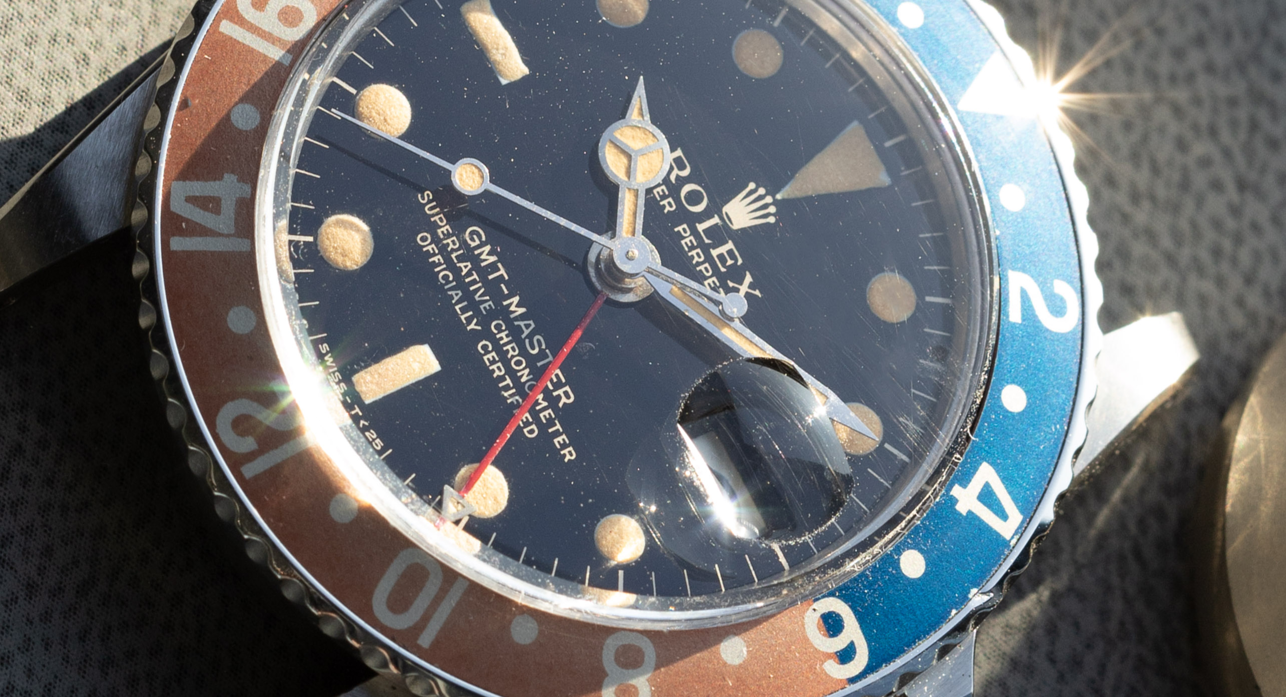 Rolex GMT Master 1675 from 1965 with an almost perfect gilt dial ...