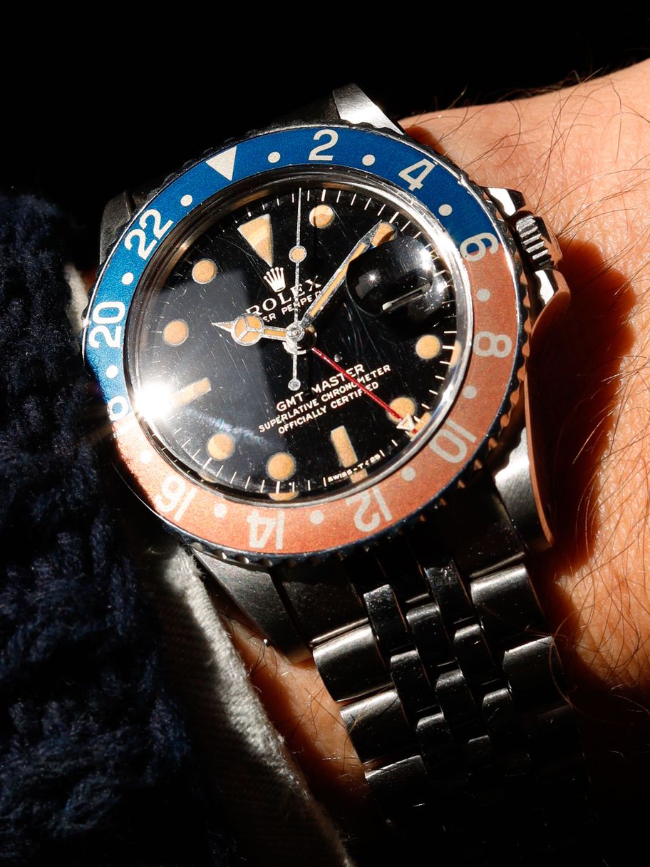 Rolex GMT Master 1675 from 1965 with an almost perfect gilt dial ...