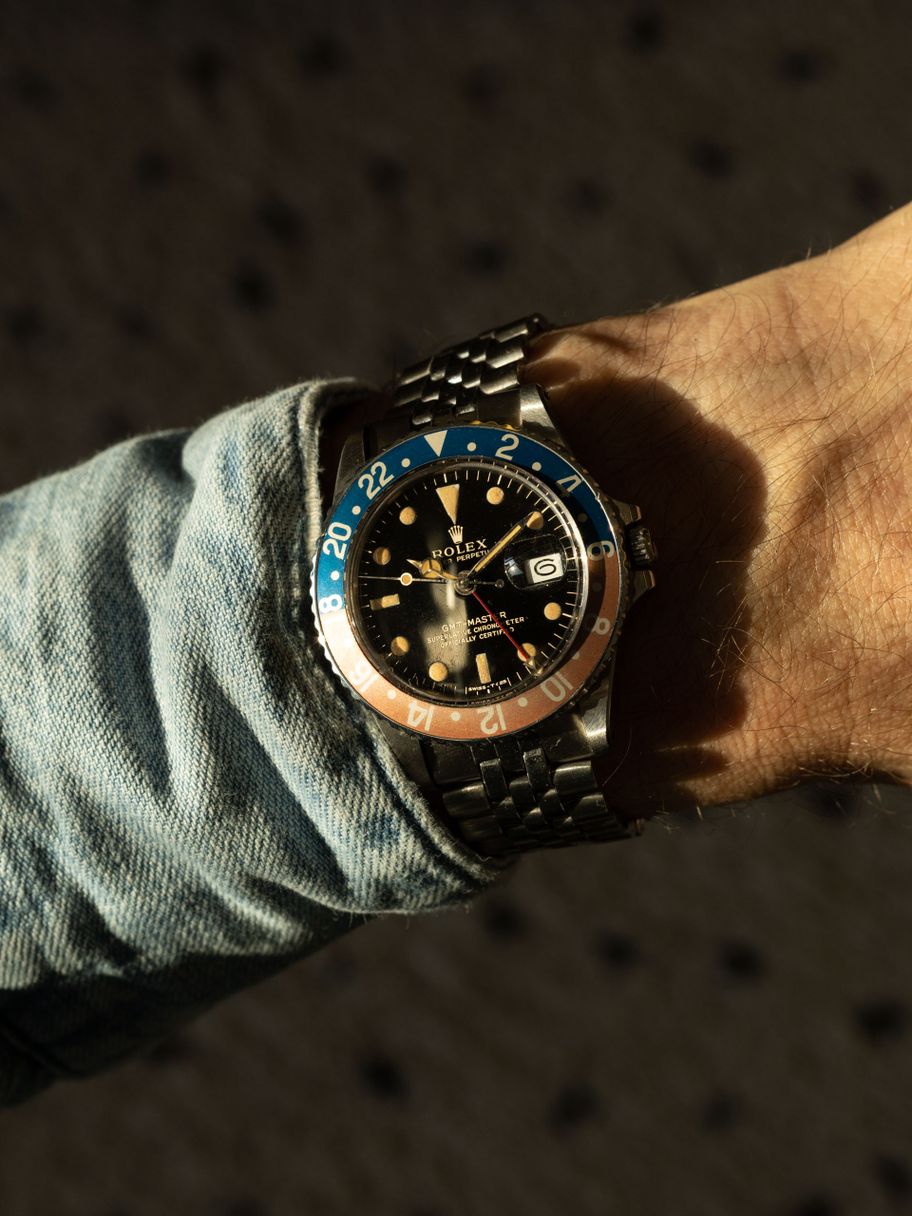 Rolex GMT Master 1675 from 1965 with an almost perfect gilt dial ...