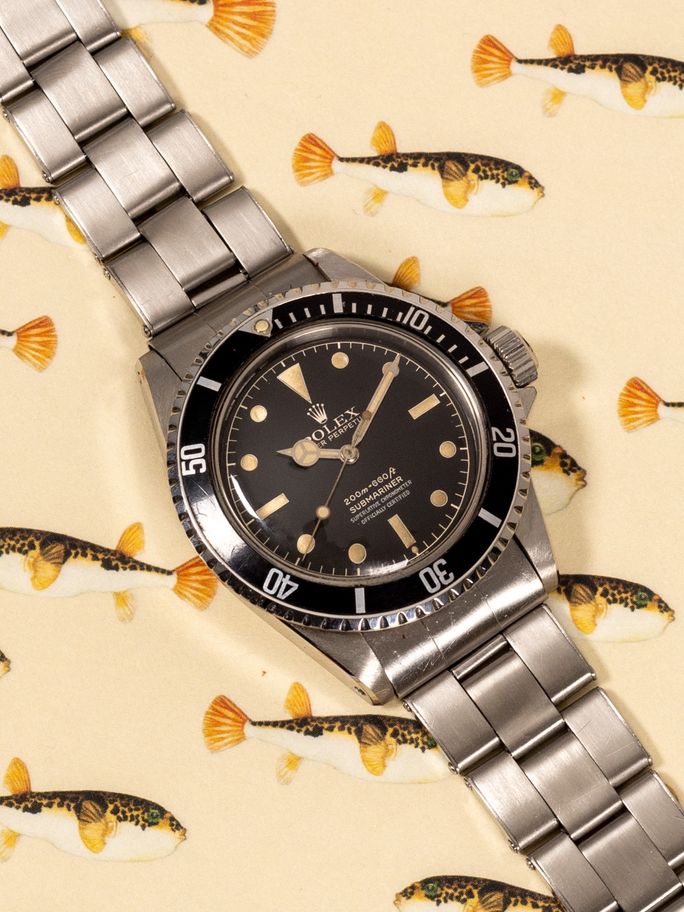 Rolex Submariner reference 5512 from 1962 with a gilt four liner dial ...
