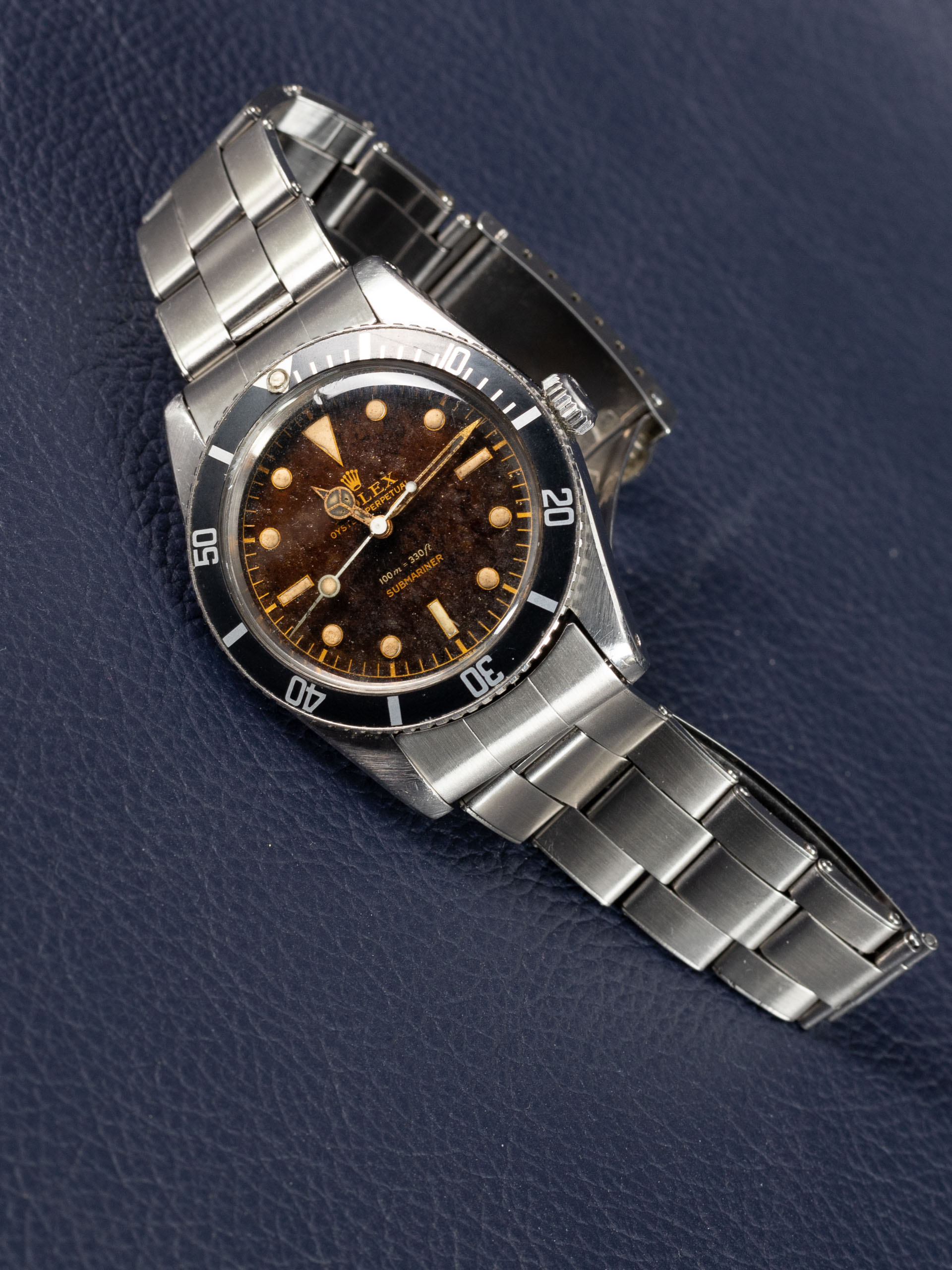 Rolex Submariner reference 6536-1 from 1957 with a gilt dial thin case ...