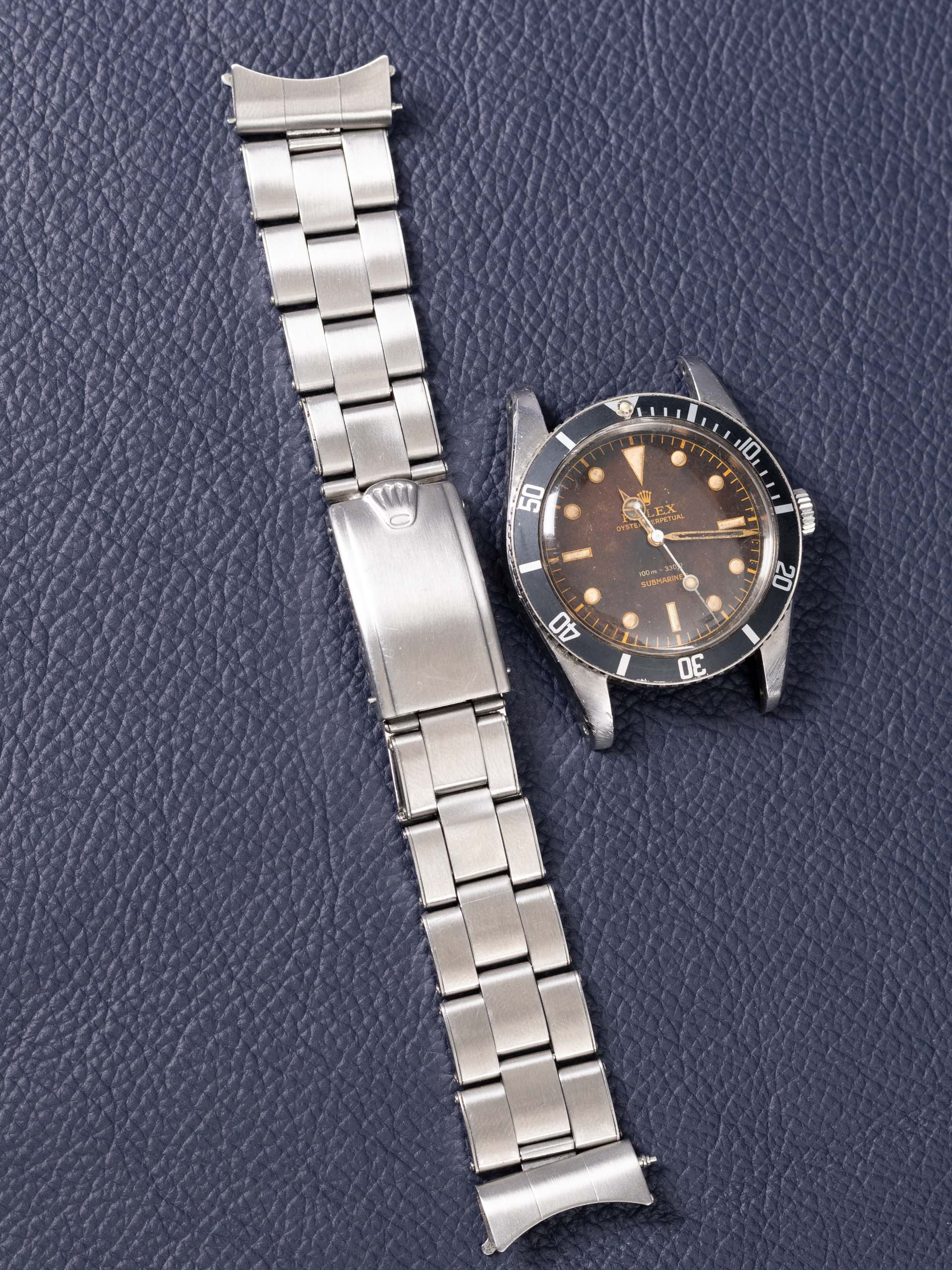Rolex Submariner reference 6536-1 from 1957 with a gilt dial thin case ...