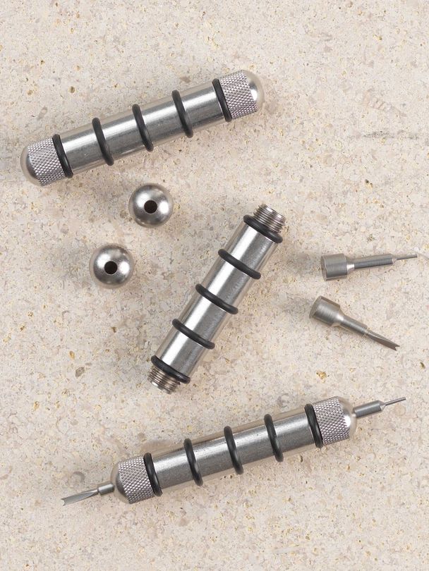 Signature black and red leather mini spring bar tool - WRIST ICONS